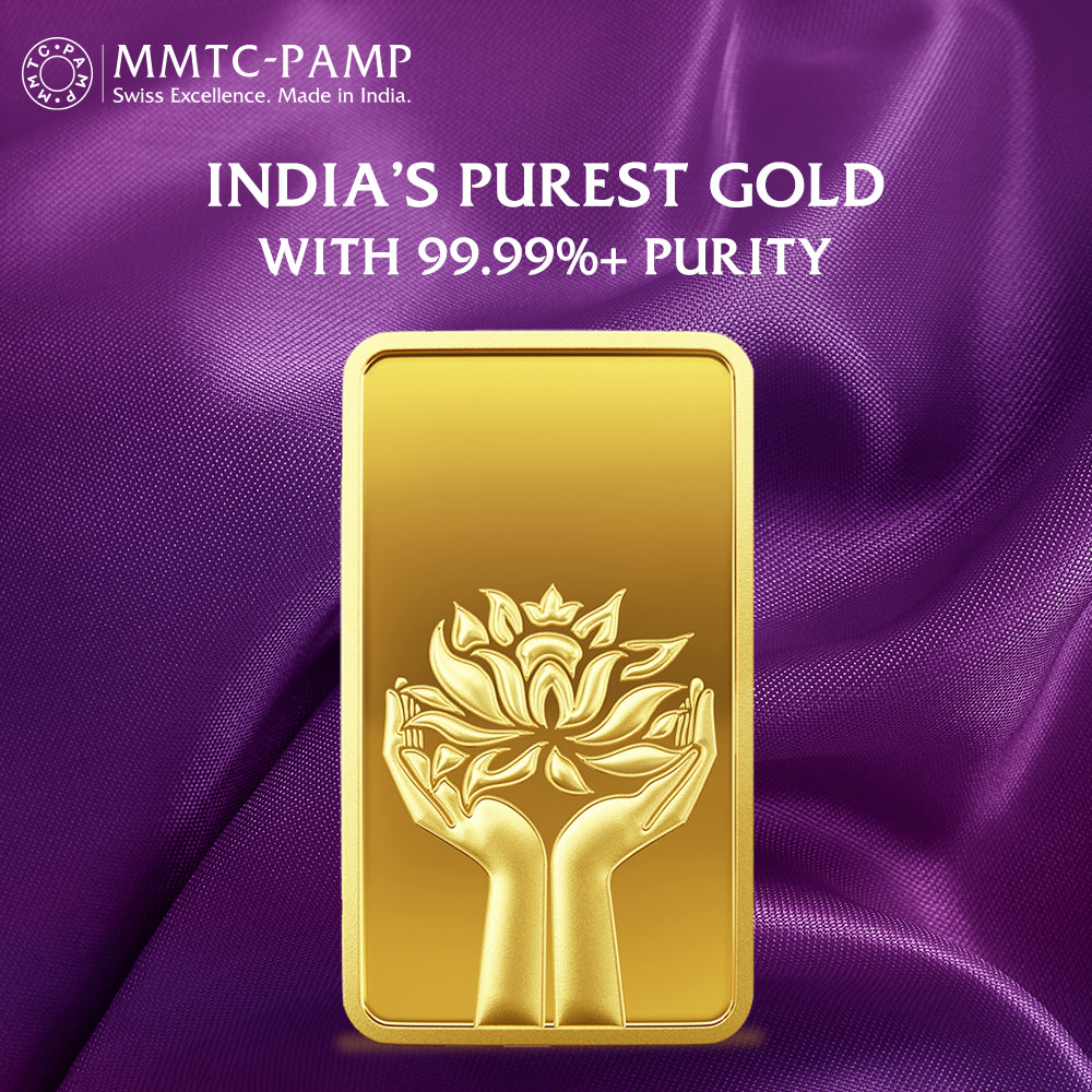 MMTC-PAMP LOTUS 24K (999.9) 10 GM GOLD BAR – RANKA JEWELLERS PC PRIVATE ...