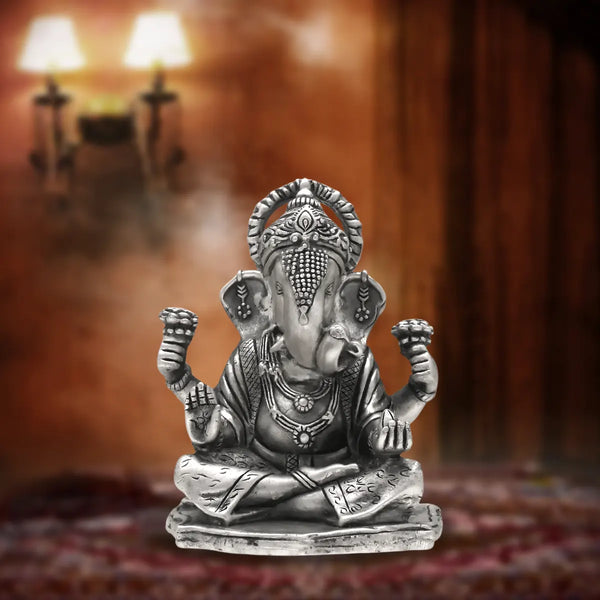 Ganpati Bappa - Silver Idol – RANKA JEWELLERS PC PRIVATE LIMITED